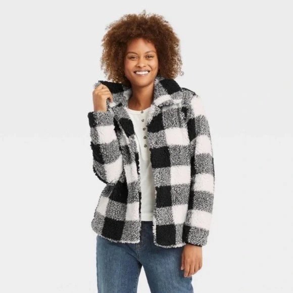 Knox Rose | Jackets & Coats | Knox Rose Buffalo Plaid Sherpa Jacket ...